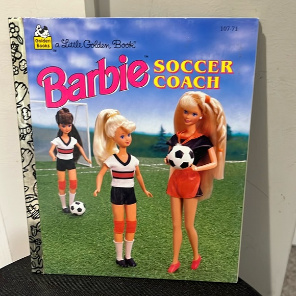Little Golden Book | Other | Little Golden Book Barbie Soccer Coach ...